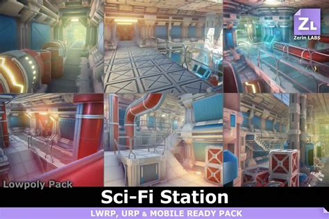 Lowpoly Pack Modular Sci Fi Station 1 2 Game Assets Free