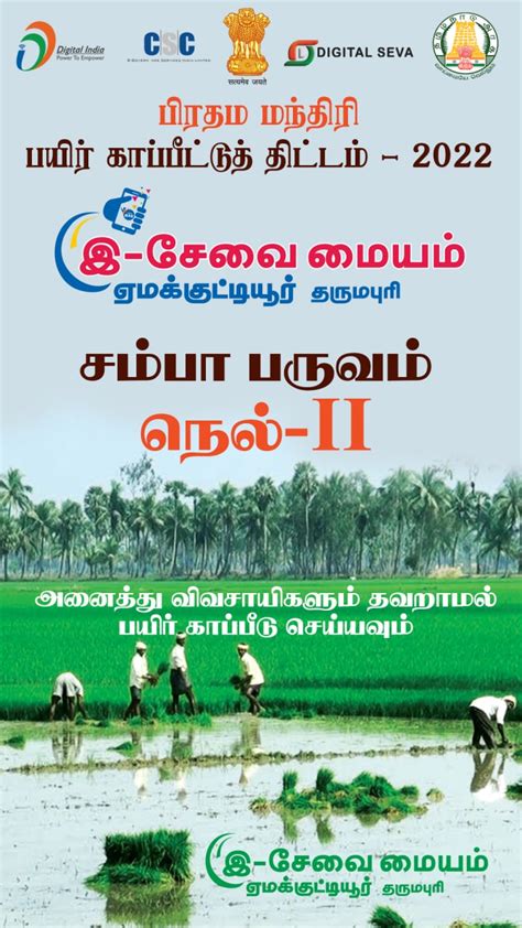 Csc Emakuttiyur On Twitter Crop Insurance Paddy Ii நெல் பயிர்