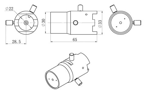 Dimensions Of Variable Attenuator CNIlaser
