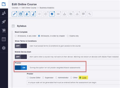 Course Proctor Absorb Help Center
