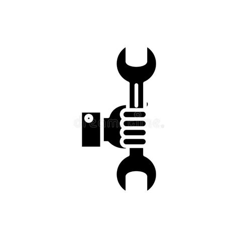 Installation Work Black Icon Vector Sign On Isolated Background