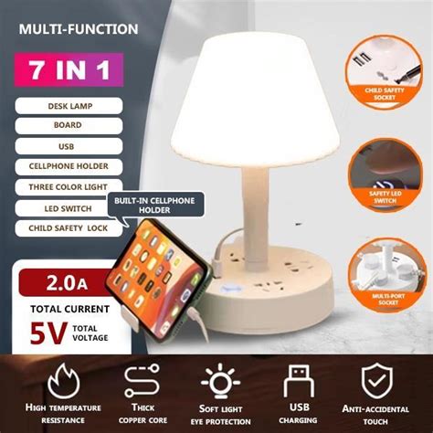 Electric Sockets With Night Lamp Desk Table Lamp With Socket Usb Plug