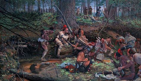 Ambush Lovewell Pond John Buxton Historical Art Historical Art