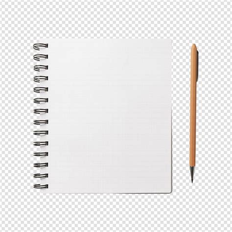Notebook Isolated On Transparent Background Premium AI Generated PSD