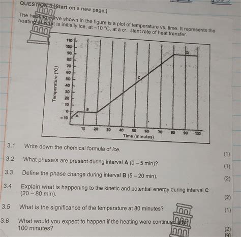 The Heating Curve Shown In The Figure Is A Studyx The Heating Curve Shown In The Figure Is A Studyx