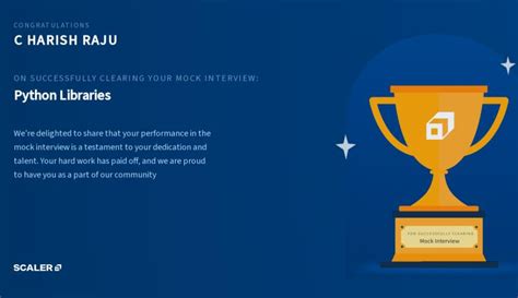 C Harish Raju On Linkedin Expert Mock Interview Cleared Certificate