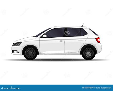 Hatchback Side View Cdr Cartoon Vector 216703493