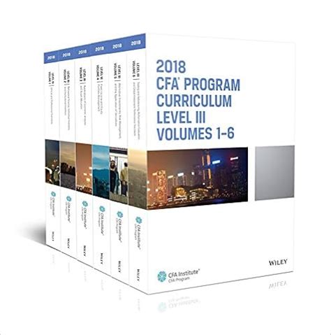 CFA Institute CFA Program Curriculum 2018 Level III Volumes 1 6 Box Set CFA Curriculum 2018