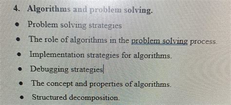 Solved I Need To Understand Everything Concerning Algorithms Chegg