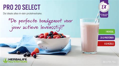 Herbalife Pro 20 Select Proteïne Shake Vanille 630g Nutrividabe