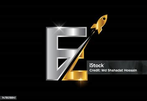 로켓 로고 디자인이 있는 초기 E 모노그램 문자 알파벳 로켓 아이콘 글꼴 엠블럼 개념에 대한 스톡 벡터 아트 및 기타 이미지 개념 개념과 주제 과학 Istock