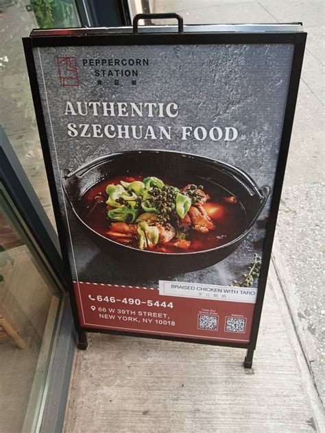 Carta Del Restaurante Peppercorn Station 青花椒 Nyc West New York