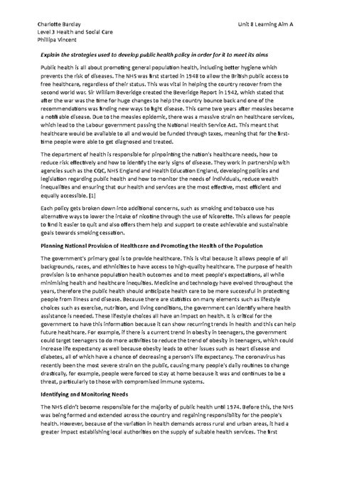 unit 8 learning aim b unit 8 learning aim b promoting public