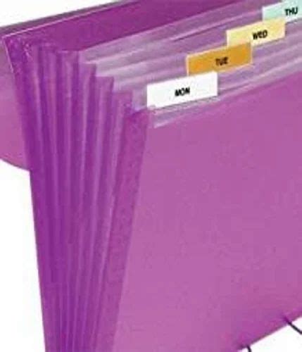 Multicolor Button Expandable File Folder For Multipurpose Paper Size
