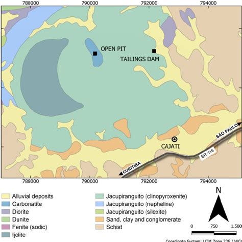 Geological Map Of The Jacupiranga Alkaline Complex Showing The Open