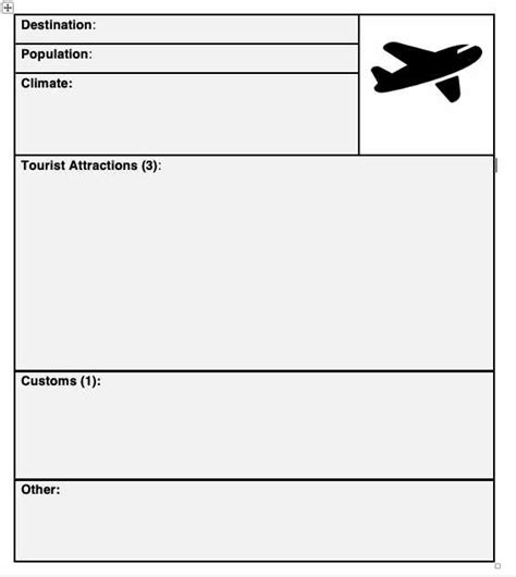 Travel Agency Class Role Play Activity Jr High Or High School