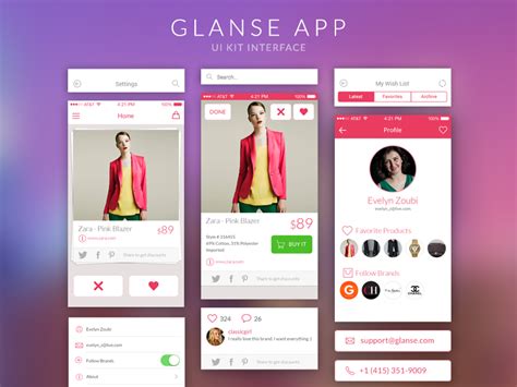 Glanse UI KIT By Jardson Almeida On Dribbble