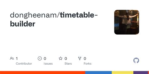 GitHub Dongheenam Timetable Builder