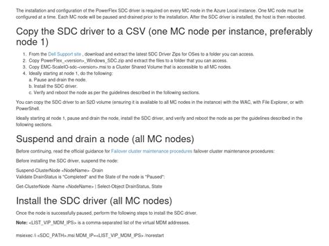 Install And Configure The Powerflex Sdc Driver Implementation Guide
