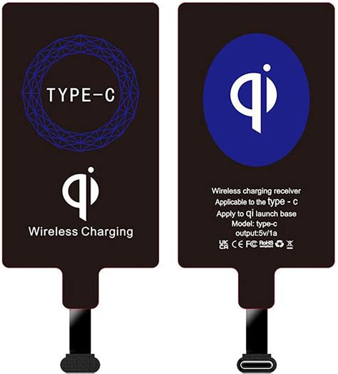 Amazon Com USB C Wireless Charging Receiver Nakedcellphone Adapter For Type C Phones