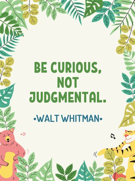 Be Curious Not Judgmental Walt Whitman Poster Quote Etsy