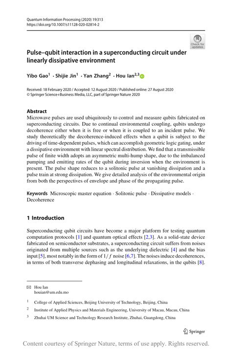Pulsequbit Interaction In A Superconducting Circuit Under Linearly