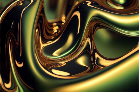 Premium Ai Image Thick Fluid Metallic Substance Background Generative Ai