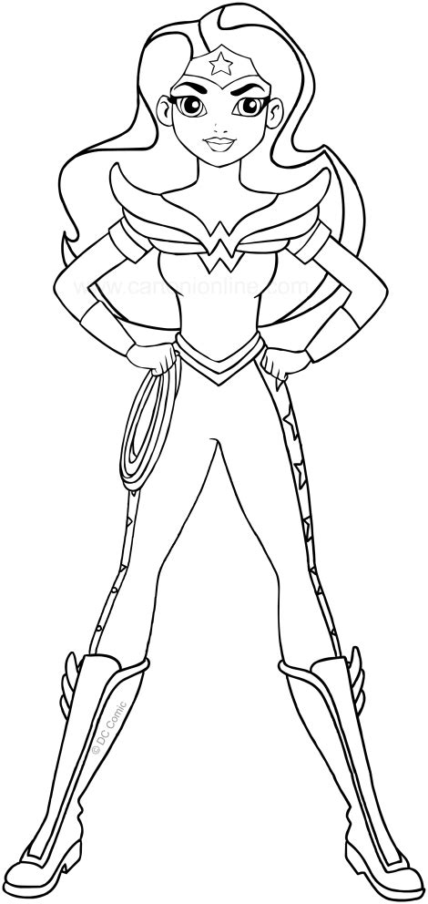 Wonder Woman Dc Superhero Girls Coloring Page