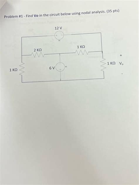 Solved Problem 1 Find Vo In The Circuit Below Using