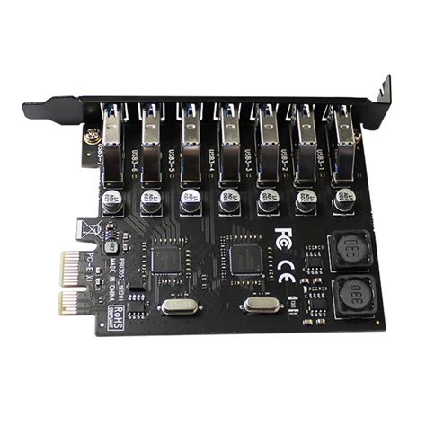 Usb Pci E Expansion Card 7 Ports Usb 3 0 Adapter Pci Express External Controller Gamedude