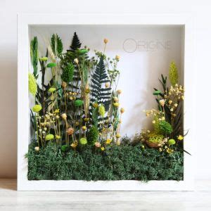 ORIGINE Atelier floral Herbier Tableau Cadre végétalisé Fleurs