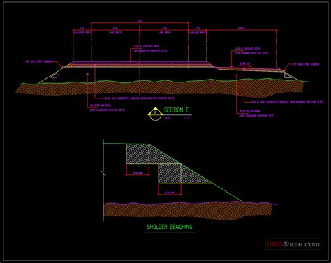 42 Cad File Of Road Layout Plan And Cross Section For Free Download