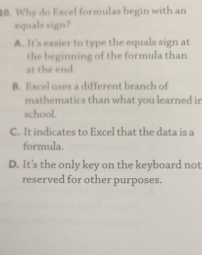 solved why do excel formulas begin with an equals sign a it s easier