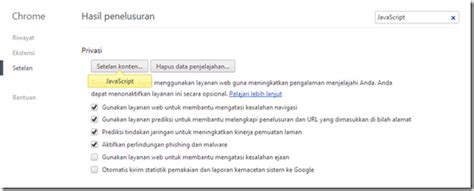 Mengatasi Masalah Javascript Di Google Chrome Mat