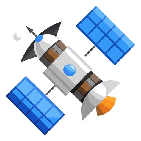 Advanced Vector Design Of A Space Satellite Futuristic And Precise Premium Ai Generated Vector