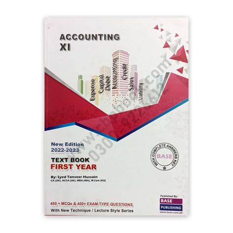 Accounting Text Book First Year Xi By Syed Tanveer Hussain Base