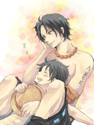 لوفي و ايس ಥ‿ಥ Anime Character Drawing One Piece Comic One Piece Ace