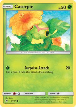Serebii net Pokémon Card Database Burning Shadows 1 Caterpie