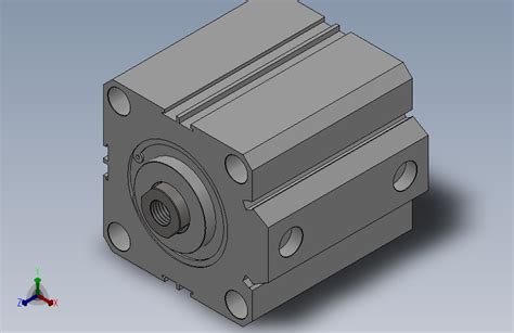 Sda系列薄型气缸 Sda 50×50s Solidworks 2018模型图纸下载 懒石网