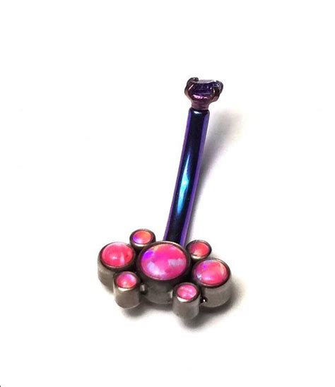 Internal Threading Prong Top Opal Vch Navel Belly Button Christina