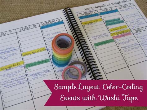 Sample Color Coding Events With Text Karen Ehman