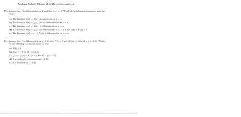 Solved Multiple Select Choose All Of The Correct Answers Chegg