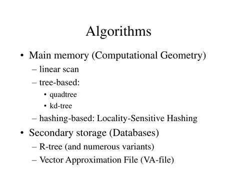 ppt algorithms for nearest neighbor search powerpoint presentation