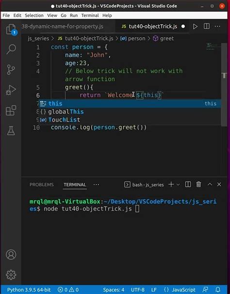 js tips and tricks one liners 40 shorts inside an object access its object property youtube