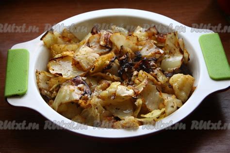 Как запечь белокочанную капусту в духовке - рецепт с фото
