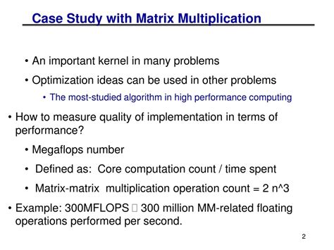 PPT Optimizing Cache Performance In Matrix Multiplication PowerPoint Presentation ID