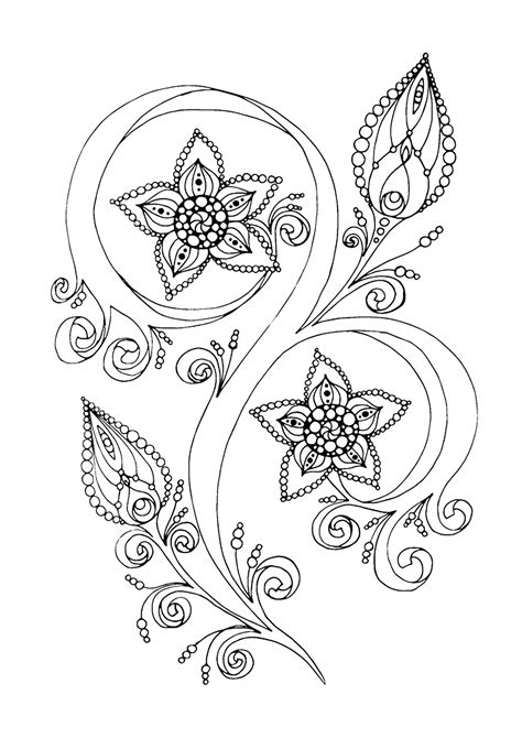 Zen Antistress Motif Abstrait Inspiration Florale 13 Anti Stress