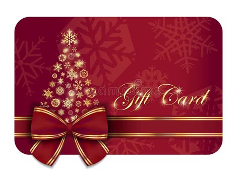 Red Christmas T Card With Wine Ribbon And Gold Stock Vector