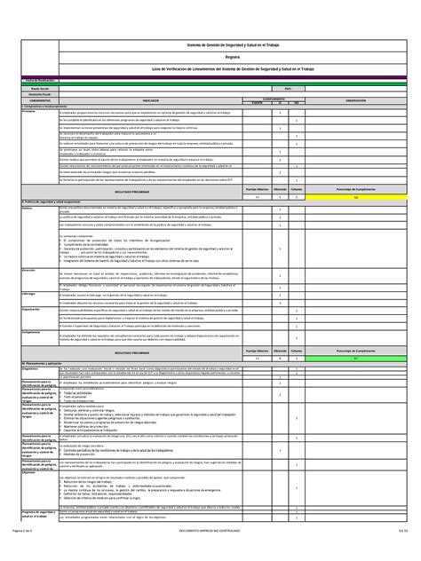 Diagnostico Sst Pdf Auditoría Planificación