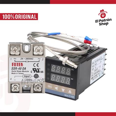 Jual Paket Pid Rex Temperatur Controller C100 Output Ssr Thermocouple 1 Meter Ssr 40da Shopee